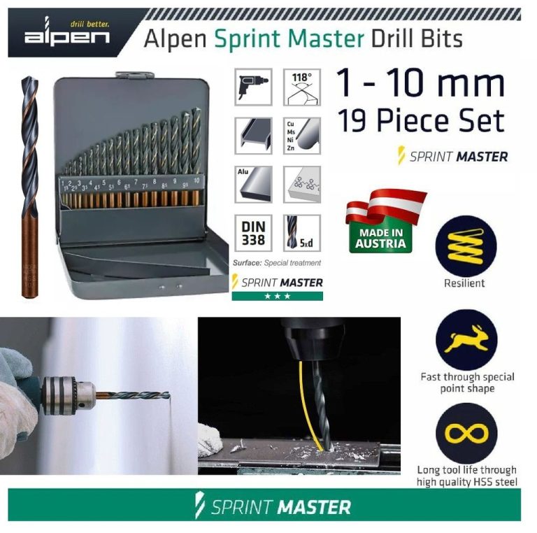 Alpen HSS Sprint KM 19 Drill Bits Set | Saudi Supplier